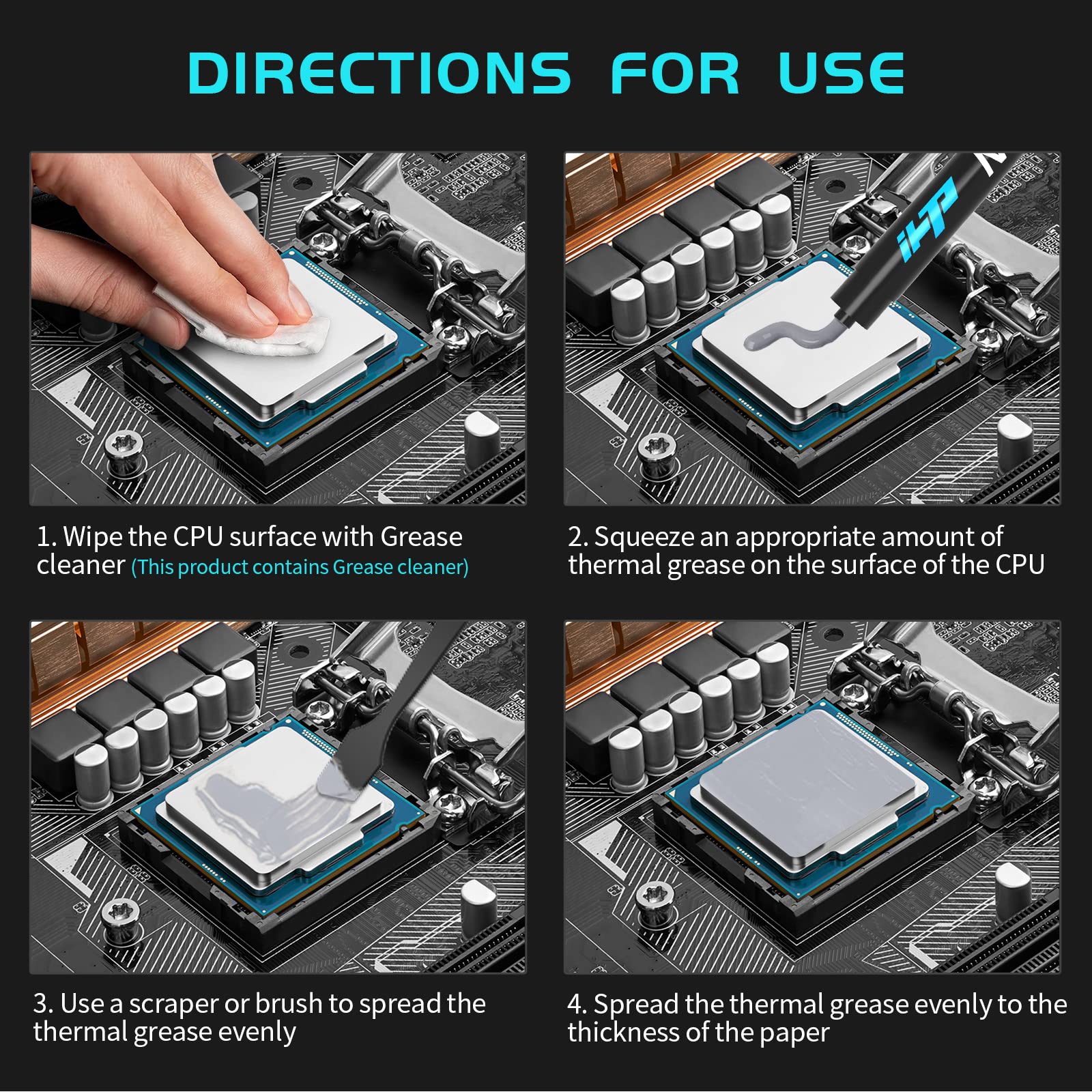 iHTP Thermal Paste Ultra-High Performance Thermal Compound 4g, Nano-tech Diamond Particle (13.8 W/m.K)