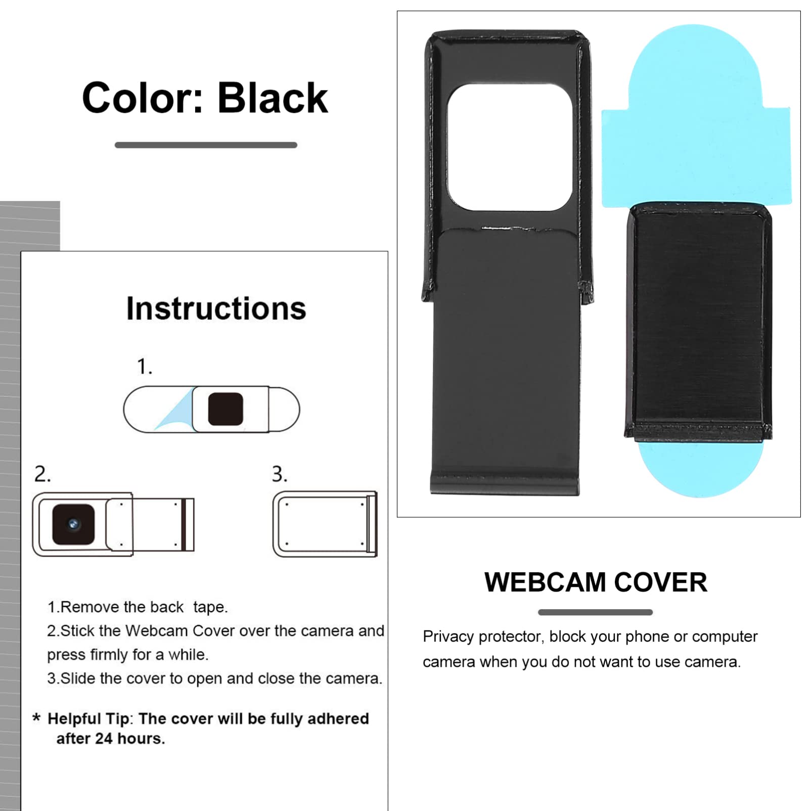 Mobestech 2pcs Camera Cover Aluminum Alloy Cell Phone D1 Blocker