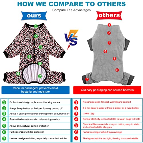 LovinPet Lovin Pet Pajamas - Double Brushed Stretch Knit, Neon Pink Cheetah Print, UV Protection, Pet Anxiety Relief Shirt, Lightweight Pullover Pet Pajamas, Full Coverage Dog Pjs,Leopard Pink 3XL