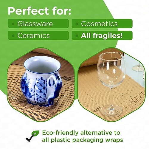 IDL Packaging HexcelWrap Cushioning Kraft Paper 15.25" x 300' in Self-Dispensed Box β Eco-Friendly Honeycomb Alternative to Bubble Wrap β Innovative Packing Paper Roll for Shipping and Moving