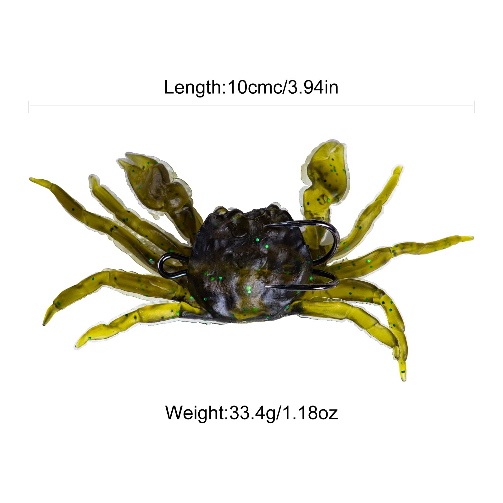 Goture Soft Fish Fishing Crab Lures Bait Artificial with Sharp Hooks 3D Simulation Saltwater Lure Fishing Tackle Accessory kit 6Pcs