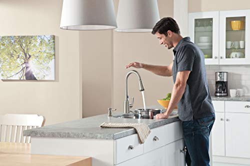 Moen 87359E2SRS Delaney One-Handle High Arc Pulldown Kitchen Faucet, Spot Resist Stainless