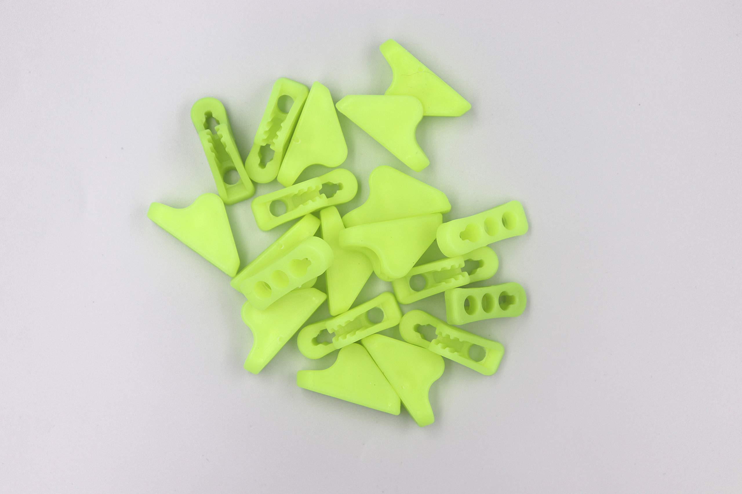 FGen 20pcs Fluorescent Tent Rope Buckle Wind Rope Buckle Adjustment Buckle Triangle Rope Buckle Canopy Rope Buckle Accessories