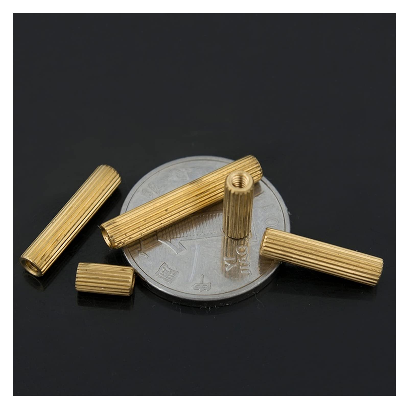 KHGWERO M2x3-34 300pcs Double-Pass Copper Cylinder Circular Knurling Bolts Brass Pillar (Length : 3mm, Thread Diameter : M2)
