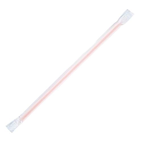 Karat C9075 (Orange) 9" Giant Straws (8mm Diameter), Paper-Wrapped, Solid Orange (Case of 2500)