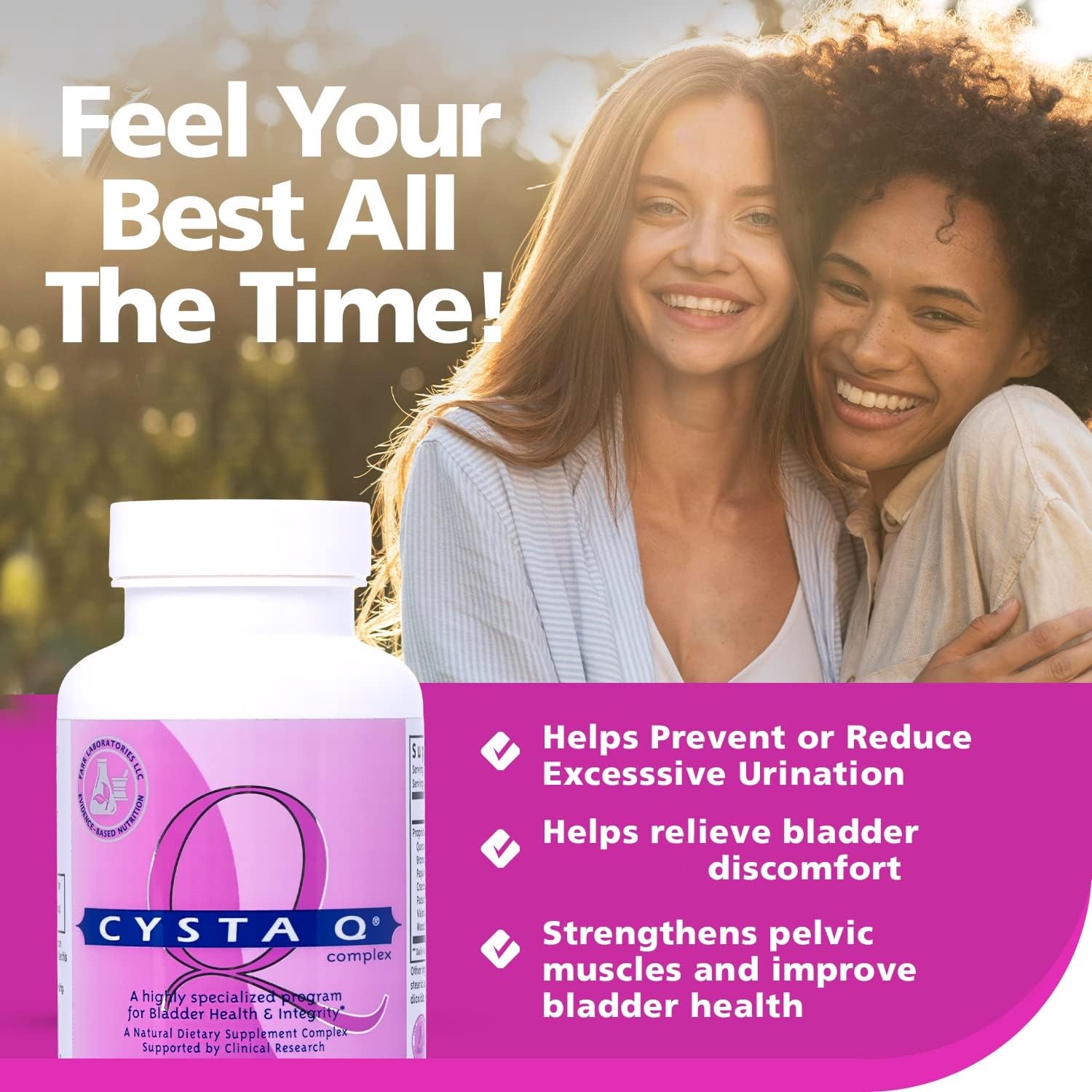 Farr Laboratories Cysta-Q Maximum Strength Interstitial Cystitis (IC) Relief and Bladder Discomfort - Urinary Urgency and Frequency β 60 capsules