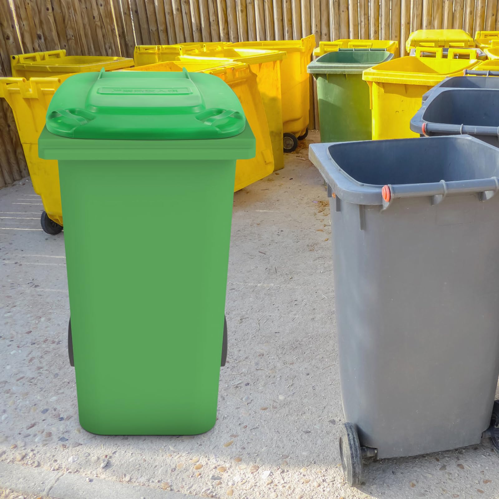 INOOMP Trash Can Lid Replacement,50L Plastic Outdoor Garbage Can Cover Heavy-Duty Square Trash Garbage Lid Rubbish Bin Lid Waste Basket Lid for Sanitation