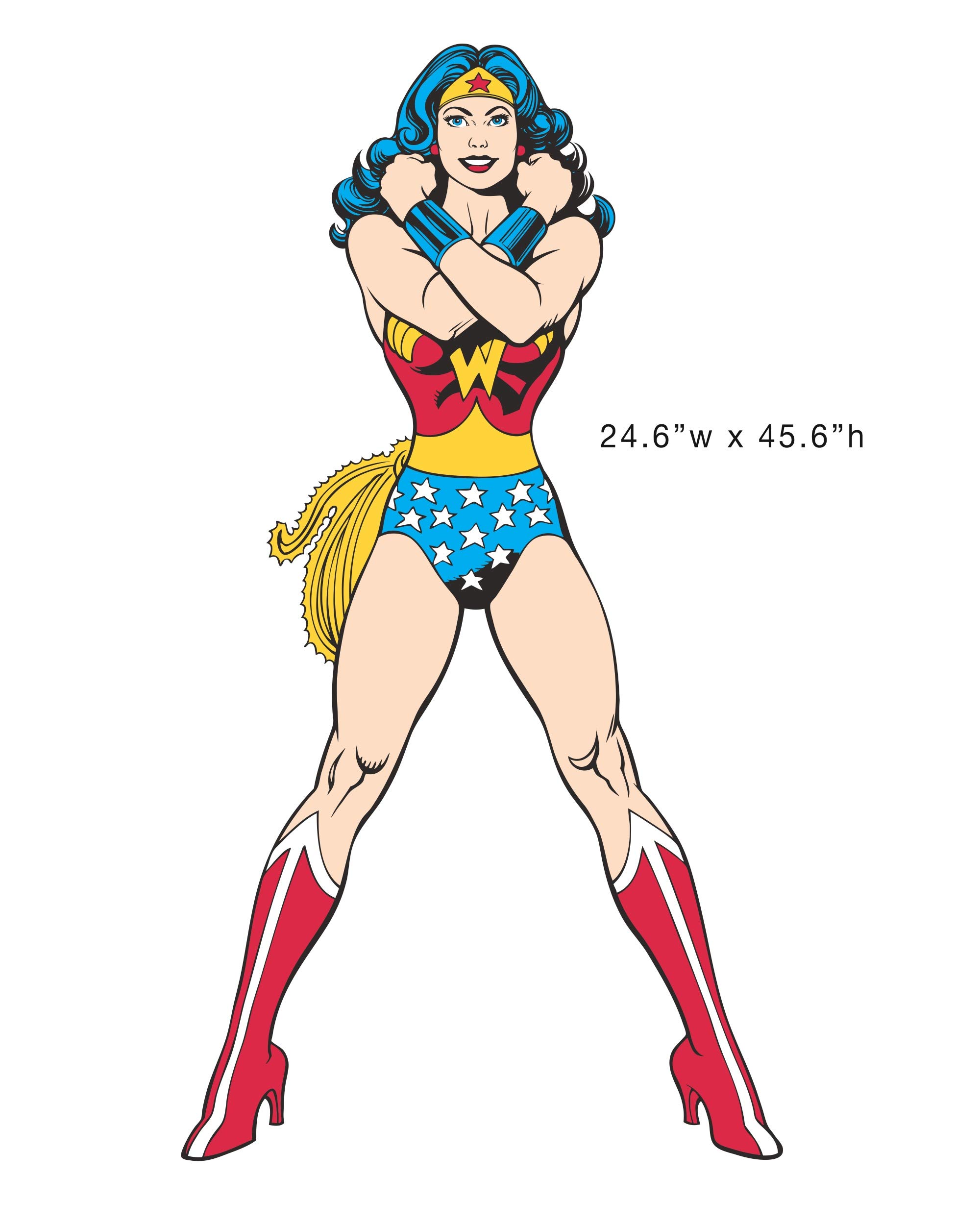RoomMates RMK2397GM DC Classic Wonder Woman Peel and Stick Giant Wall Decals