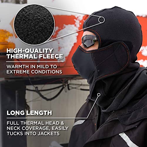 Ergodyne N-Ferno 6970 Balaclava with Detachable Heat Exchanger Face Mask, Winter Ski Mask, Black