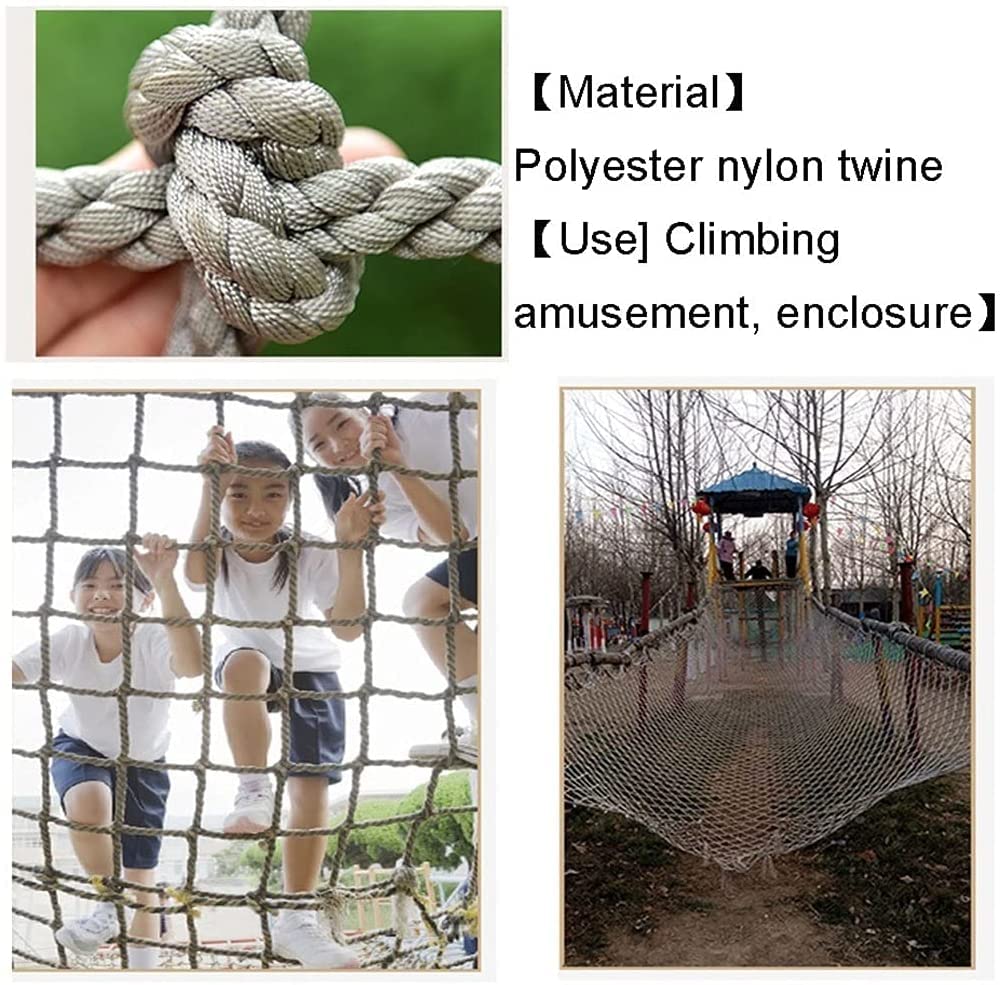 OUYOXI Safety Netting Stairs Balcony Rope Nets, Playground Entertainment Safety Net Outdoor Training Shatter-Resistant Net, Detachable Nylon Net Dia 8mm Mesh 8cm (Size:1 * 1m/3.3 * 3.3ft)