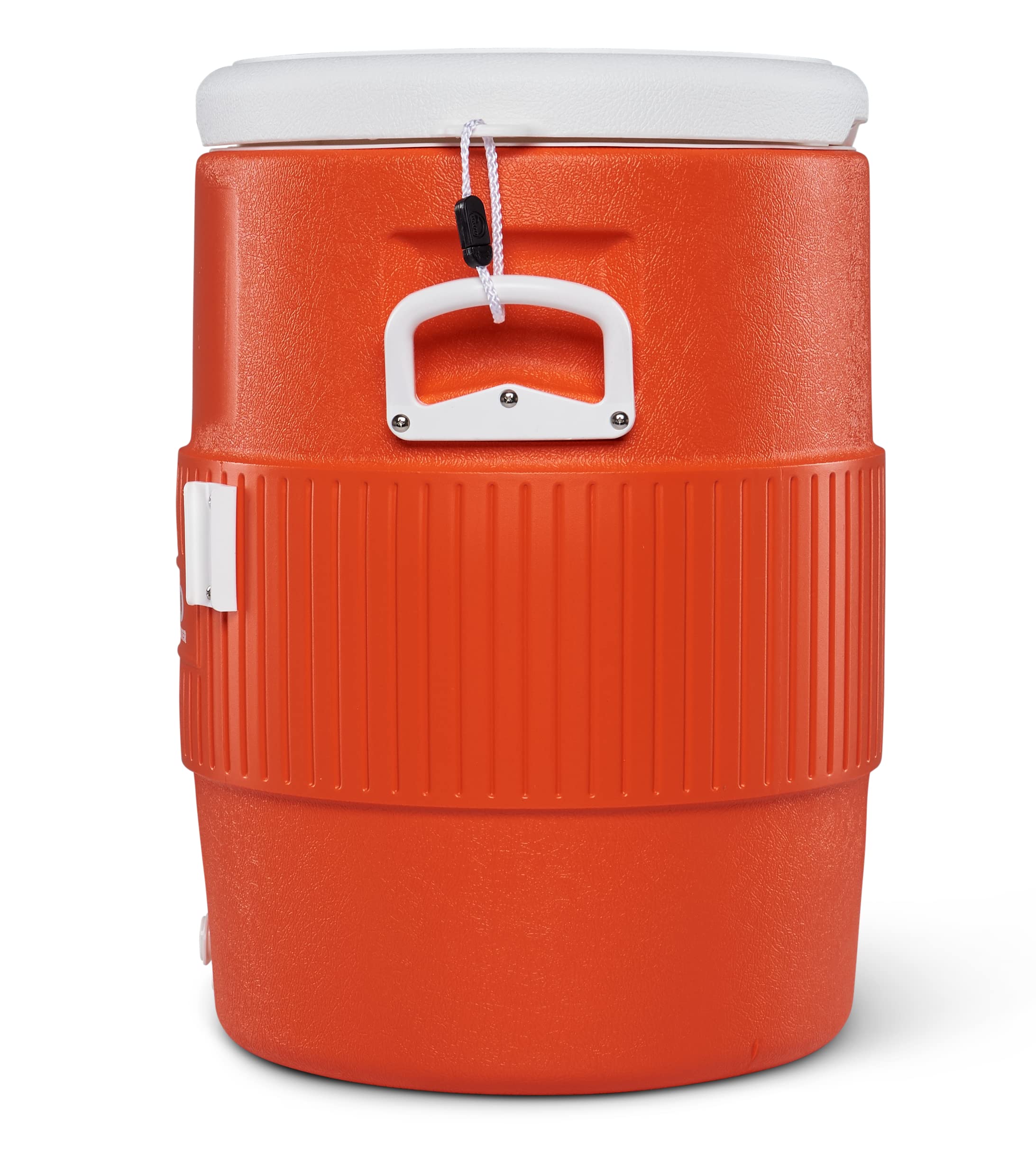 Igloo 10 Gallon Seat Top Water Jug With Cup Dispenser , Orange/White
