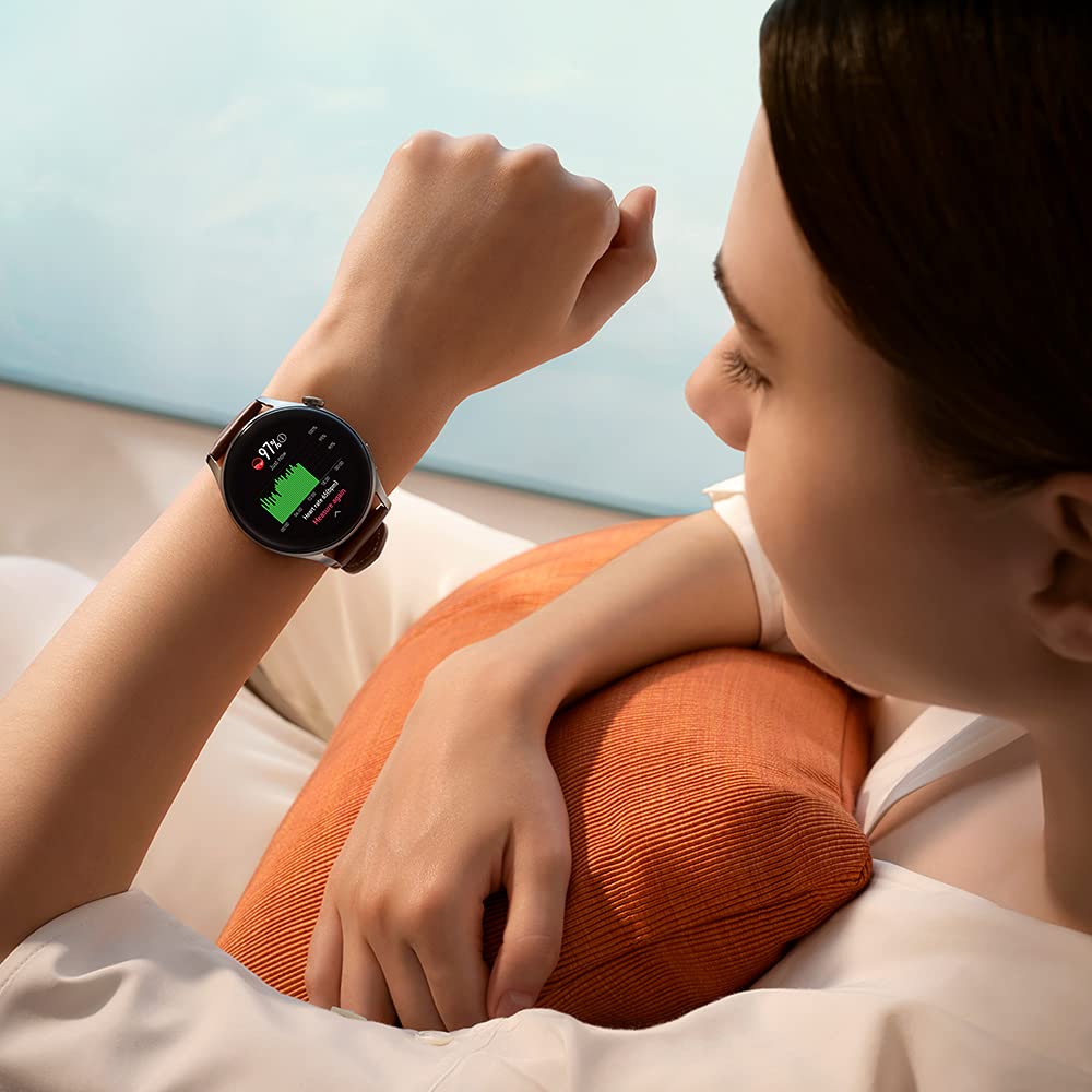 HUAWEI Watch 3 | Connected GPS Smartwatch with Sp02 and All-Day Health Monitoring | 14 Days Battery Life - Black Fluoroelastomer Strap