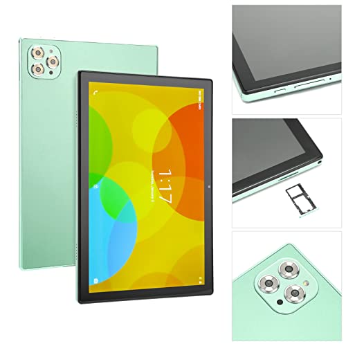 lennis 10.1in Tablet, Octa Core 5000mAh Rechargeable Gaming Tablet 1600x2560 6GB RAM 128GB ROM for Entertainment (US Plug)
