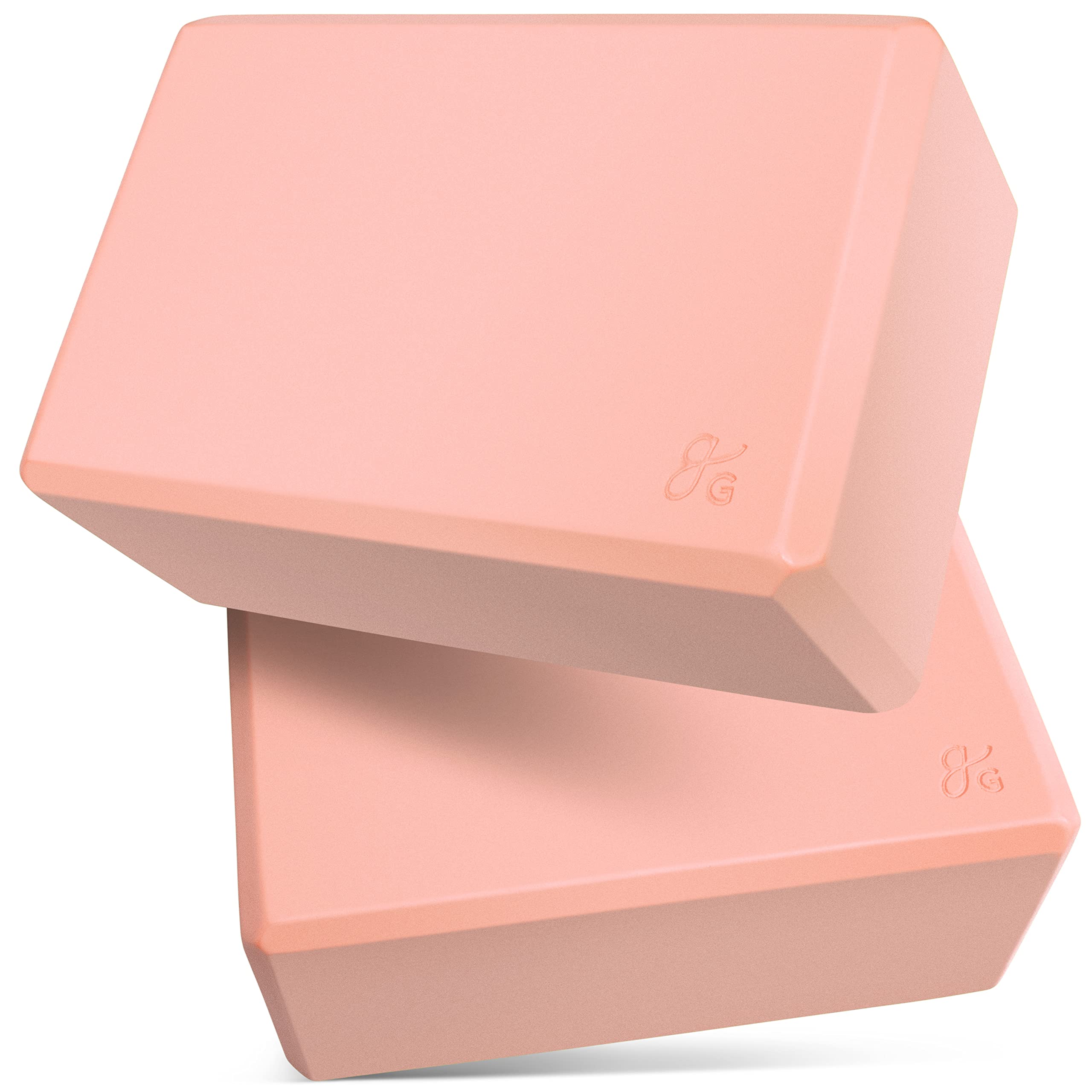Greater Goods Premium Yoga Blocks for Yoga, Pilates, or Meditation, Blush Pink, (Pack of 2)