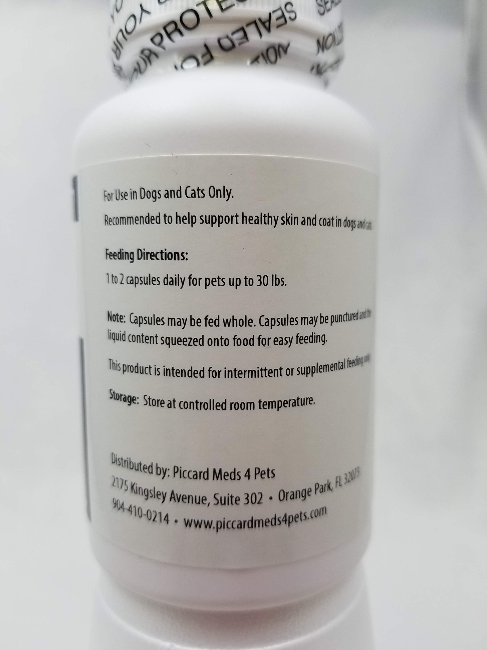 Piccardmeds4pets Derma-3 Softgels Omega-3 for Small Dogs and Cats 60 CT