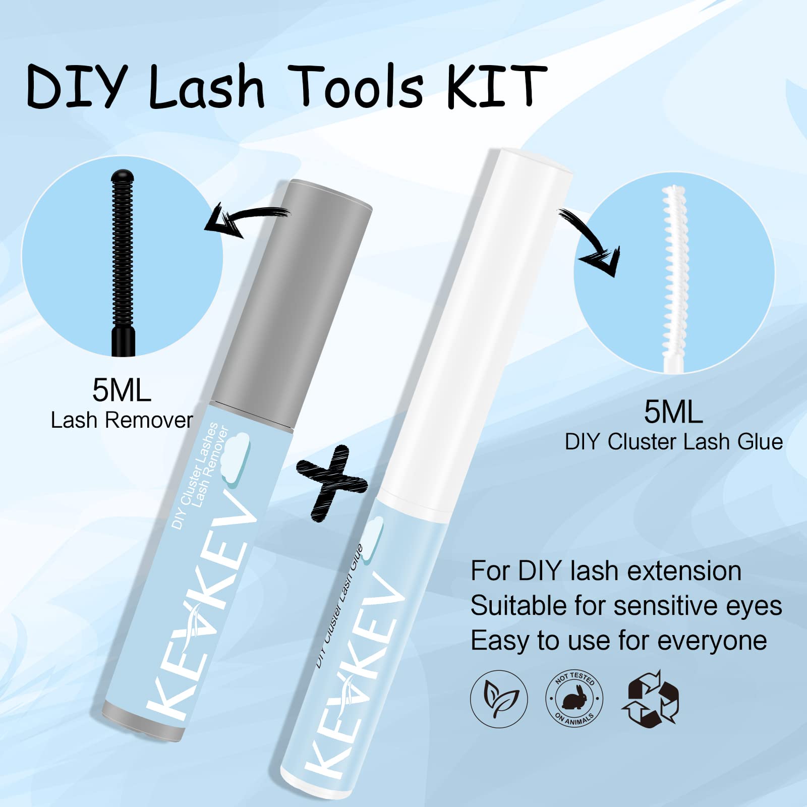 Lash Clusters 84 Pcs Cluster Lashes Eyelash Clusters Cirrus,D-8-16mix + Cluster Lash Glue and Eyelash Remover Kit for Lash Clusters 5ml Clear Lash Bond
