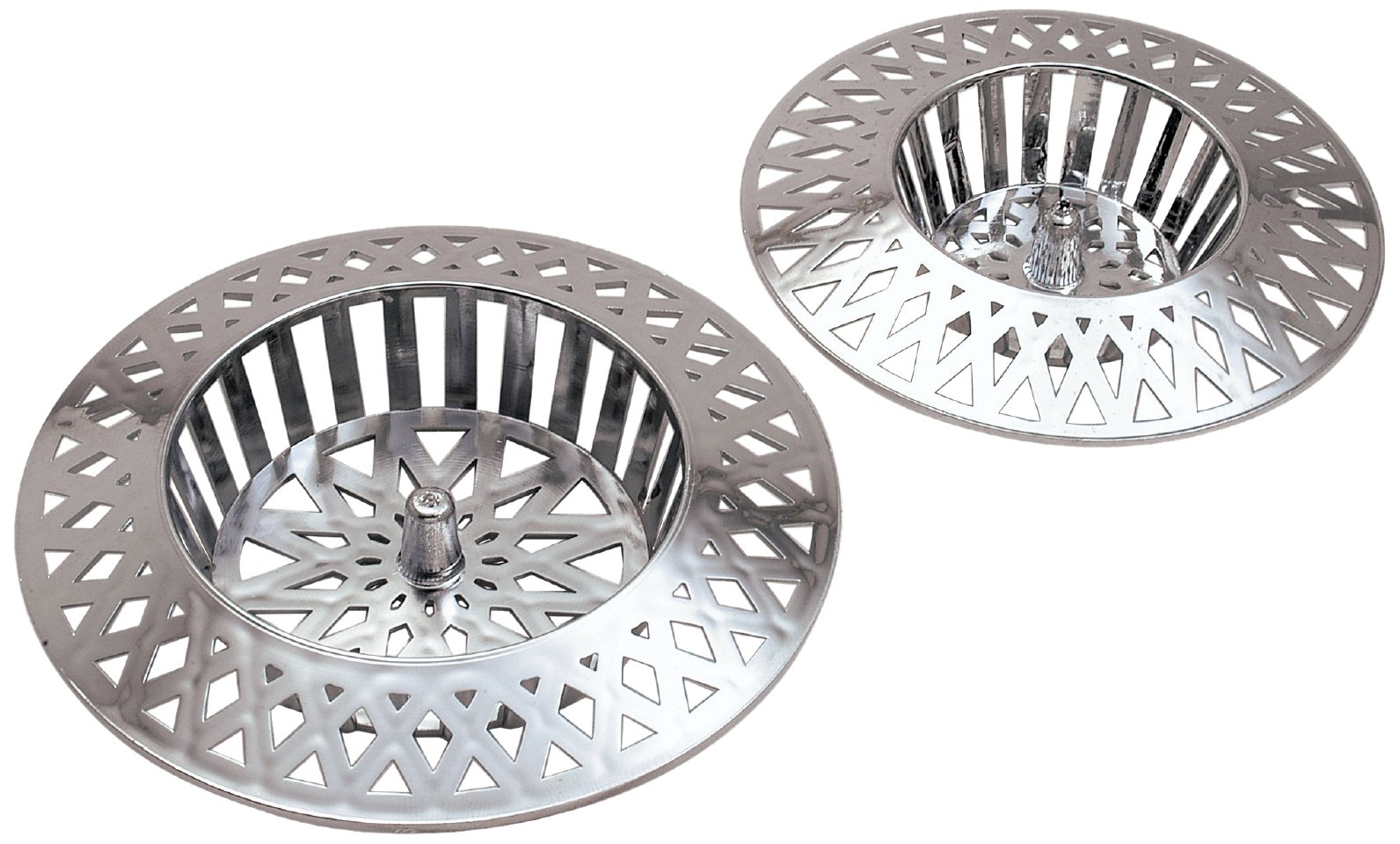 Sanitop-Wingenroth 19192 0 2 Inch Hair Catcher Chrome Drain Strainer Sink Strainer Hair Catcher for Drain, Silver, 22203 7
