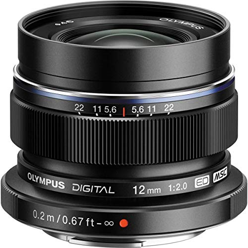 OM System OM-5 Mirrorless Digital Camera with M.Zuiko Digital ED 12mm f/2 Lens, Olympus Camera, Black