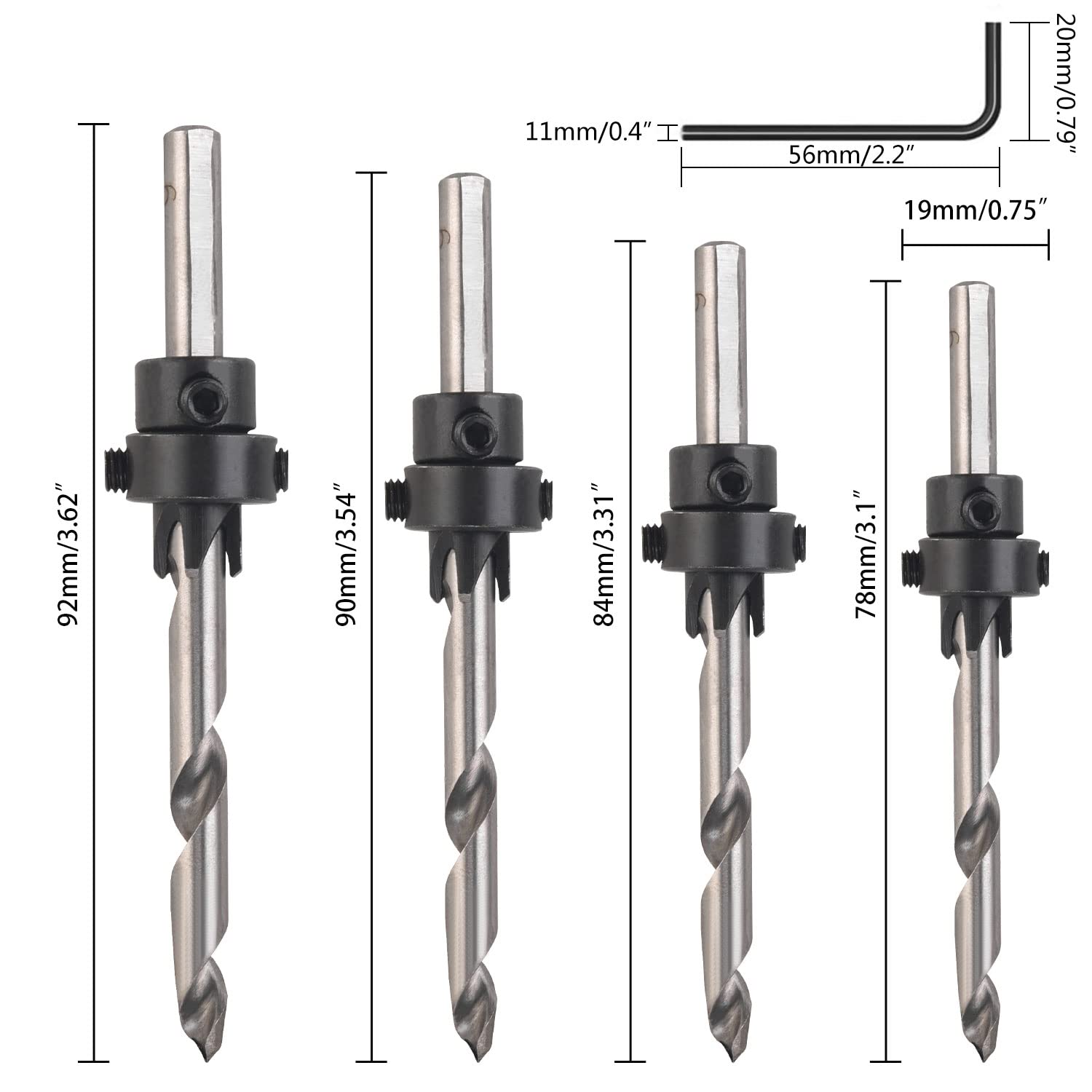 KATA 30PCS Multi-Function Wood Drill Bits Set Hole Saw Kit Set with 3/4"-6" Hole Saw, Countersink Drill Bits, Spade Drill Bits, Carbide Forstner Bits, Ideal for Soft Wood, Plywood, PVC