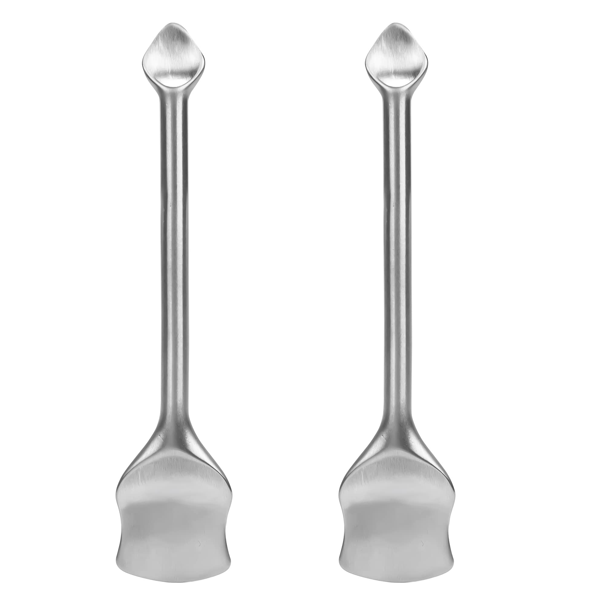 IETONE 2 Pcs Stainless Steel Facial Pore Cleaner Scraper, Double-head Blackhead Remover Sticks, Metal Extractor Tools for Acne, Comedone, Blackhead, Whitehead, Face Cleaning Shovel Makeup Accessories