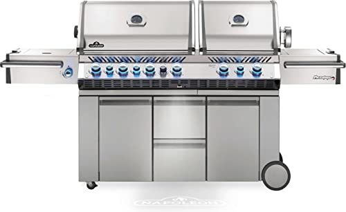 Napoleon PRO825RSBIPSS-3 Prestige PRO 825 RSBI Propane Gas Grill, sq.in. + Infrared Rear & Bottom Range Burner, Stainless Steel