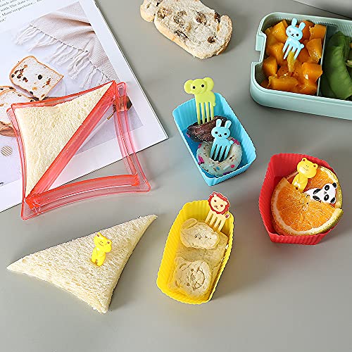 Onanuto Bento Box Adult Lunch Box, 3 in 2 - bento box kit with Sandwich Cutters, Microwave Safe Lunch Containers with Lunch Bag Stackable Bento Lunch Box Set