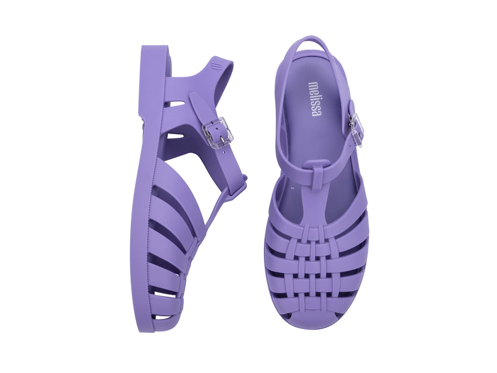 Melissa Possession Jelly Sandal for Women - The Iconic 90s Original Jelly Shoe, Fishermanâs Sandal with Adjustable Strap and Side Buckle, Lilac, 7