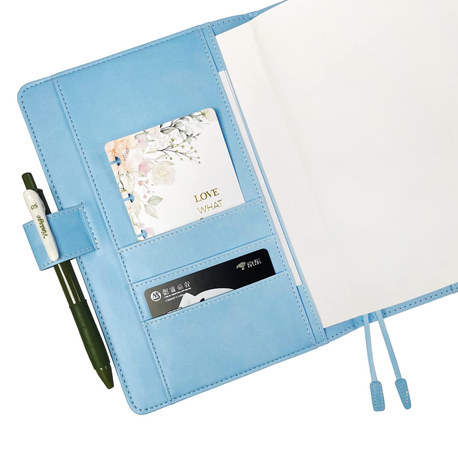 Fromthenon A5 Premium Fabric Cover for Refillable Notebook Planner [A5 Cover Only] (Light Pink)