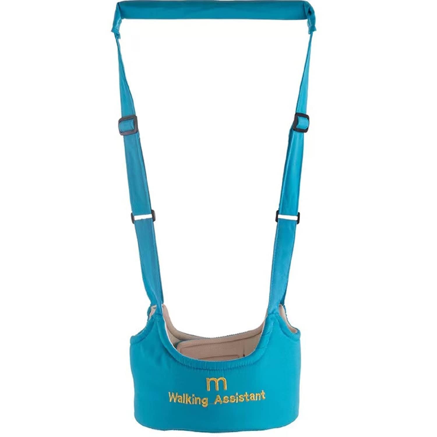 KHuinen Handheld Baby Walking Harness Baby Walker, Adjustable Handheld Standing Up and Walking Kids Walker Helper for Toddler 7-24 Month Old (Sky Blue)