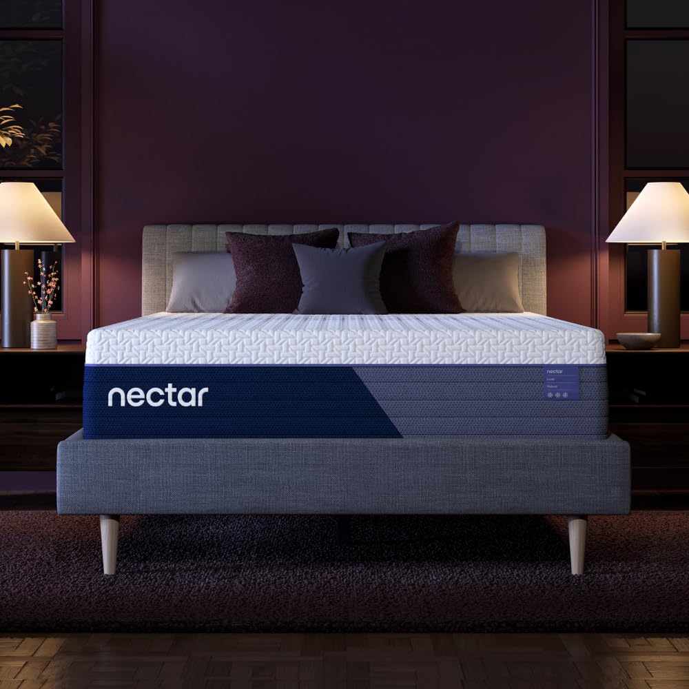 Nectar Luxe Hybrid 14ā Cal King Mattress - Medium Firm - Contouring Memory Foam & Innerspring Coils - Cooling Fiber Upgrade - 3ā Pressure Relief Layer - 365-Night Trial & Forever Warranty