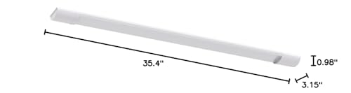 Sararoom 3ft LED Shop Light Fixture 30W LED Tube Light, 3600lm, 4000K Neutral White, 90cm 35.4inch LED Garage Closet Light Ceiling Light for Office Home Basement, No Plug, No Ground Wire