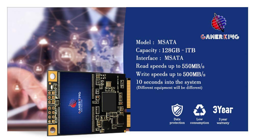 Gamerking SSD msata 500GB Internal Solid State Drive High Performance Hard Drive for Desktop Laptop SATA3 6Gb/s Mini PC(500GB, Msata)