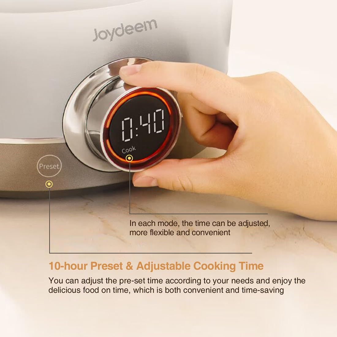 Joydeem Electric Glass Steam Cooker, Ceramic Tagine Pot for Soup, Hot Pot, Seafood, Multi-use Chinese Stew Pot, JD-ZQG9099