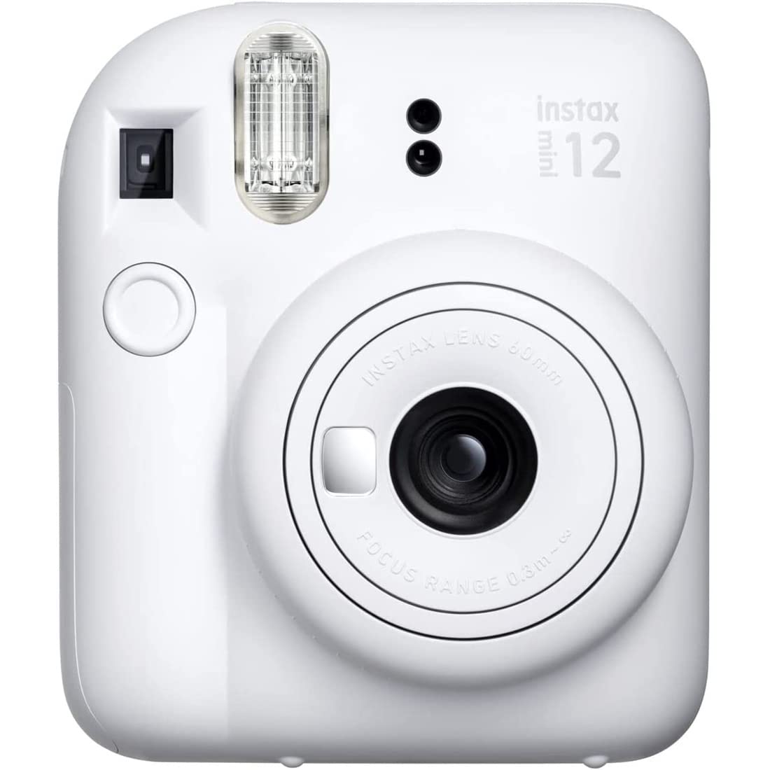 Fujifilm 16806274 Instax Mini 12 Instant Camera, Clay White Bundle with Instax Mini Twin Pack Picture Format Instant Daylight Film (40 Shots) + 1 Year Enhanced CPS Protection Pack