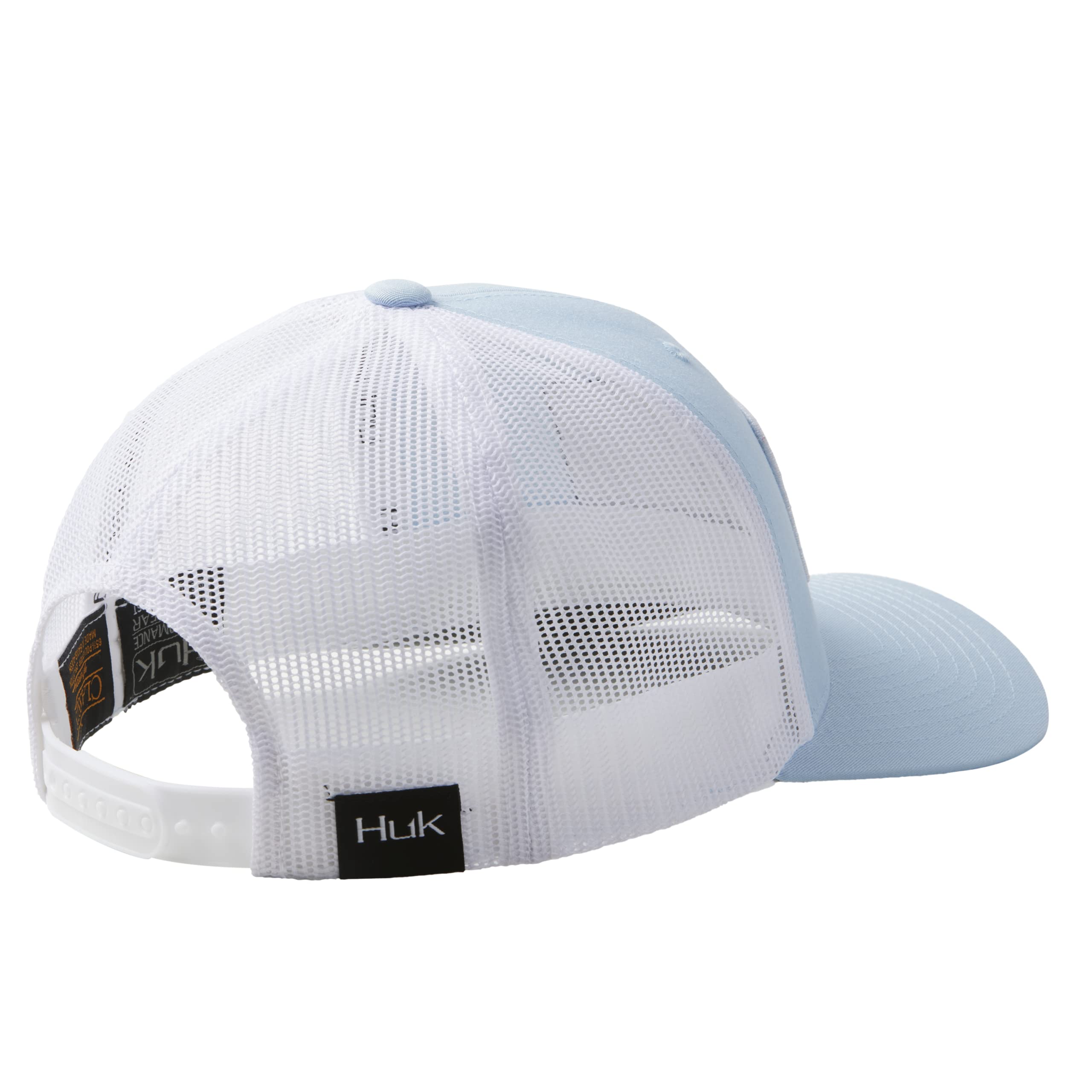 HUK mens Mesh Trucker Snapback | Anti-Glare Fishing Hat, Sargasso Sea, One Size US
