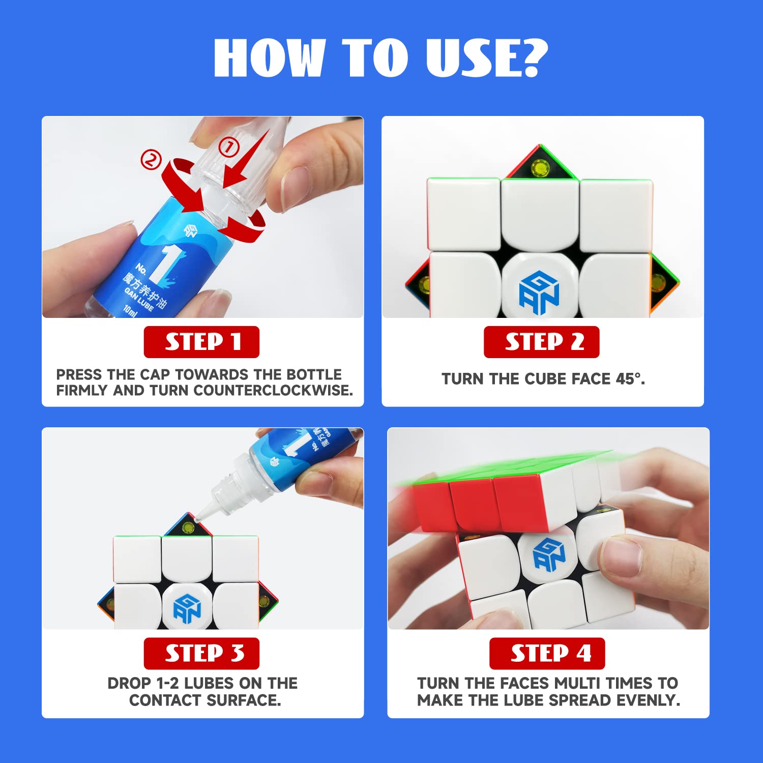 GAN Speed Cube Lube 10ml & Storage Bag