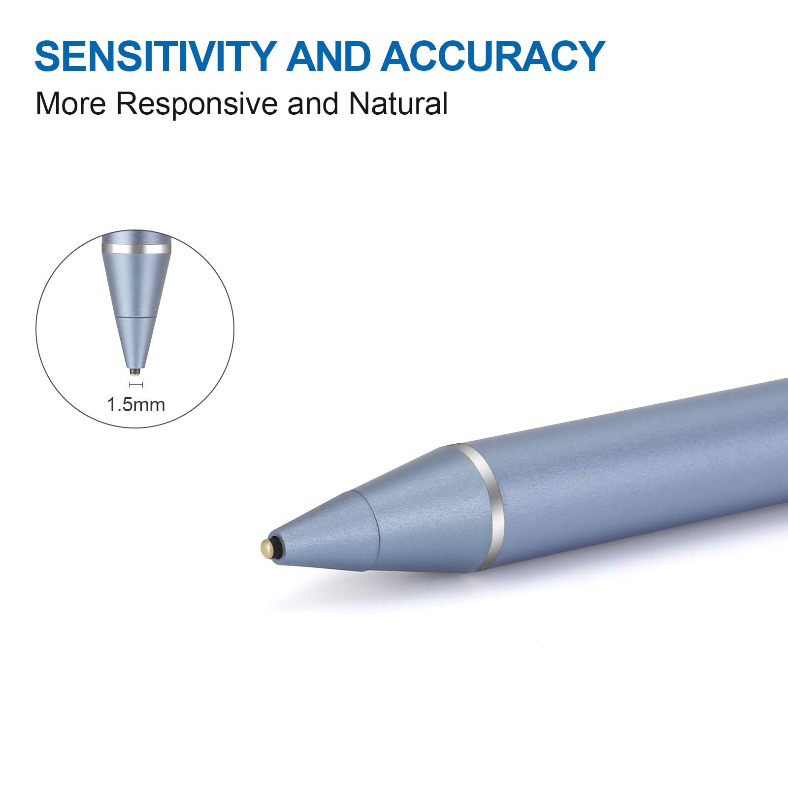 iPad Pencil 2nd Generation with Digital Power Display, Palm Rejection Stylus Pen for iPad with Magnetic Wireless Charging Compatible with Apple iPad 10/9/8/7, Pro 11/12.9 Inch, Air 3/4/5, Mini 7/6/5