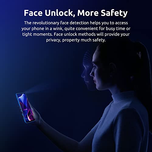 Xgody X60 Pro Unlocked Smartphones, 6.5 Inch Android 9.1 OS Cheap Cell Phones, 2022 4G Dual 5MP Camera and Dual SIM Phones, 3000mAh Massive Battery, Face Recognition (Blue)