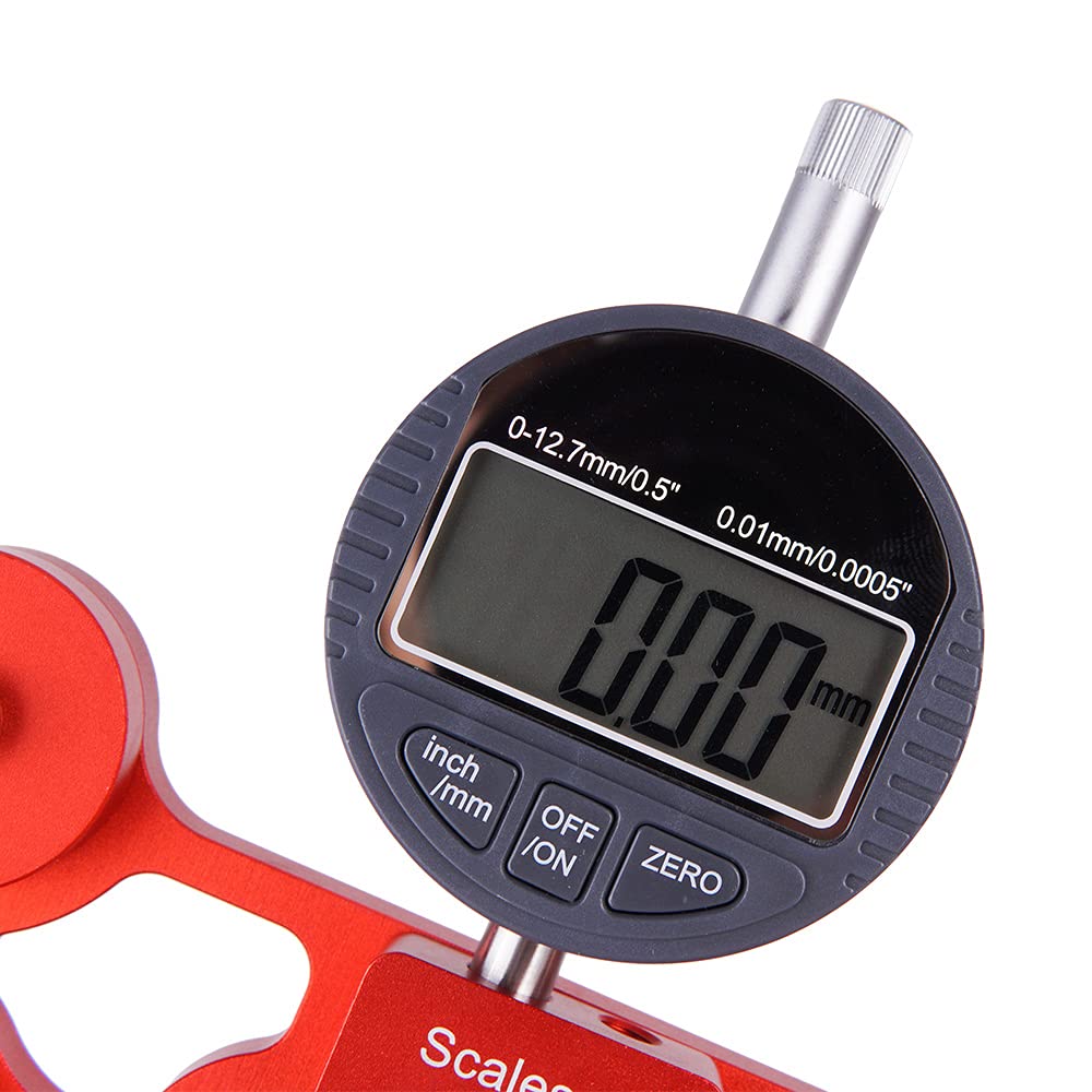 HULKWHEELS Bicycle Spoke Electronic Tension Meter Measuring Tool Aluminum Alloy Wheel Repair Tool Mountain Road Bike MTB Wheel Spokes Checker High Precision Indicator Accurate Stable (TC-02 RED -E)