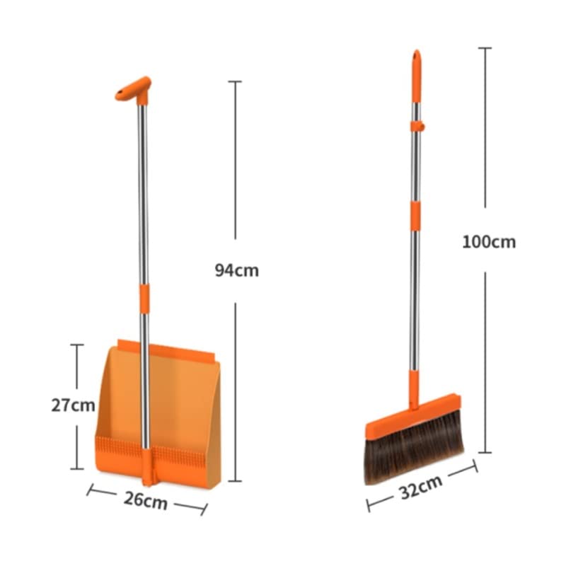 LYSLDH Broom Folding Dustpan Set Floor Brush Folding Household Collector Scoop Sweeper