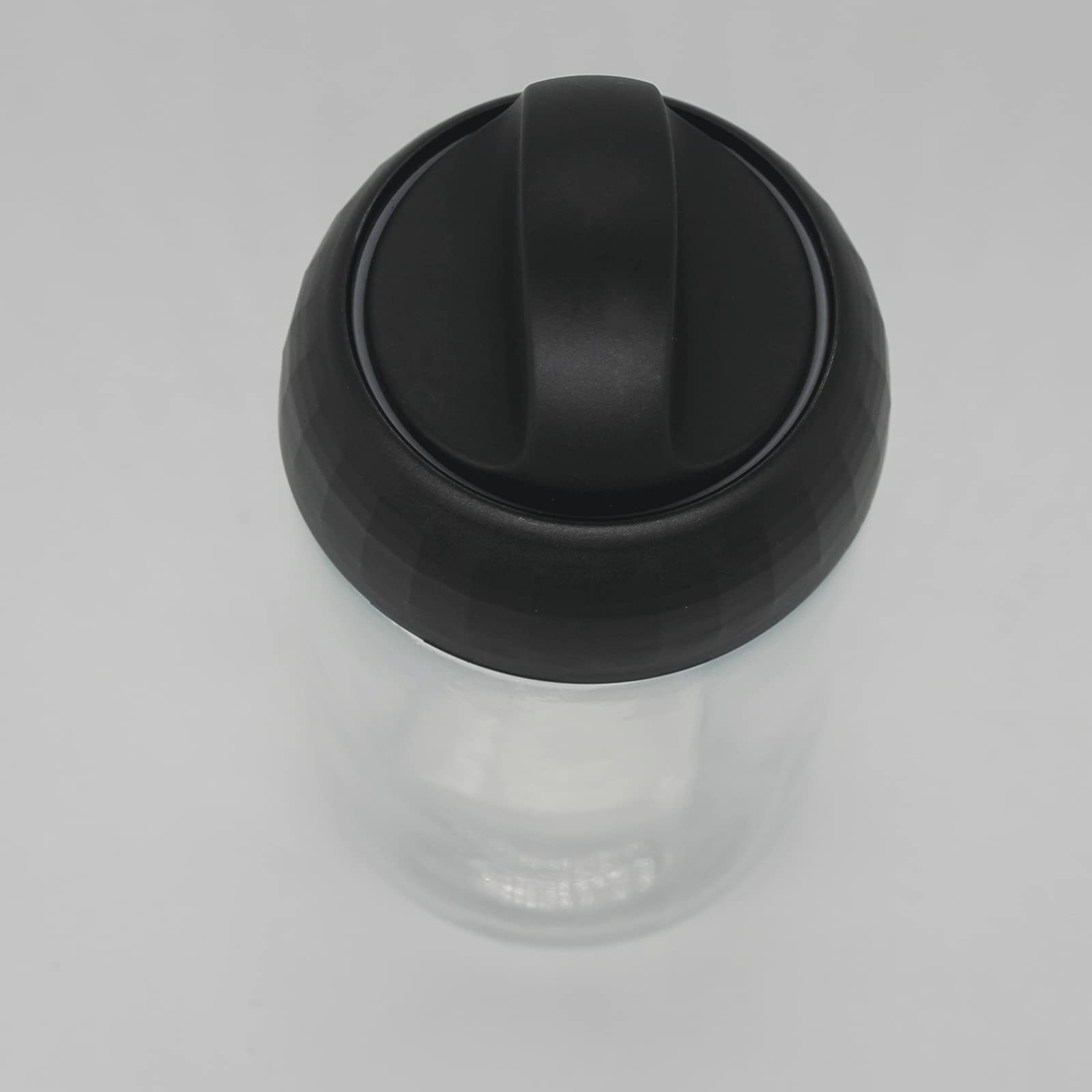 Honey bottle,Glass honey jar,with Spoon Lid ,8.5oz (black)