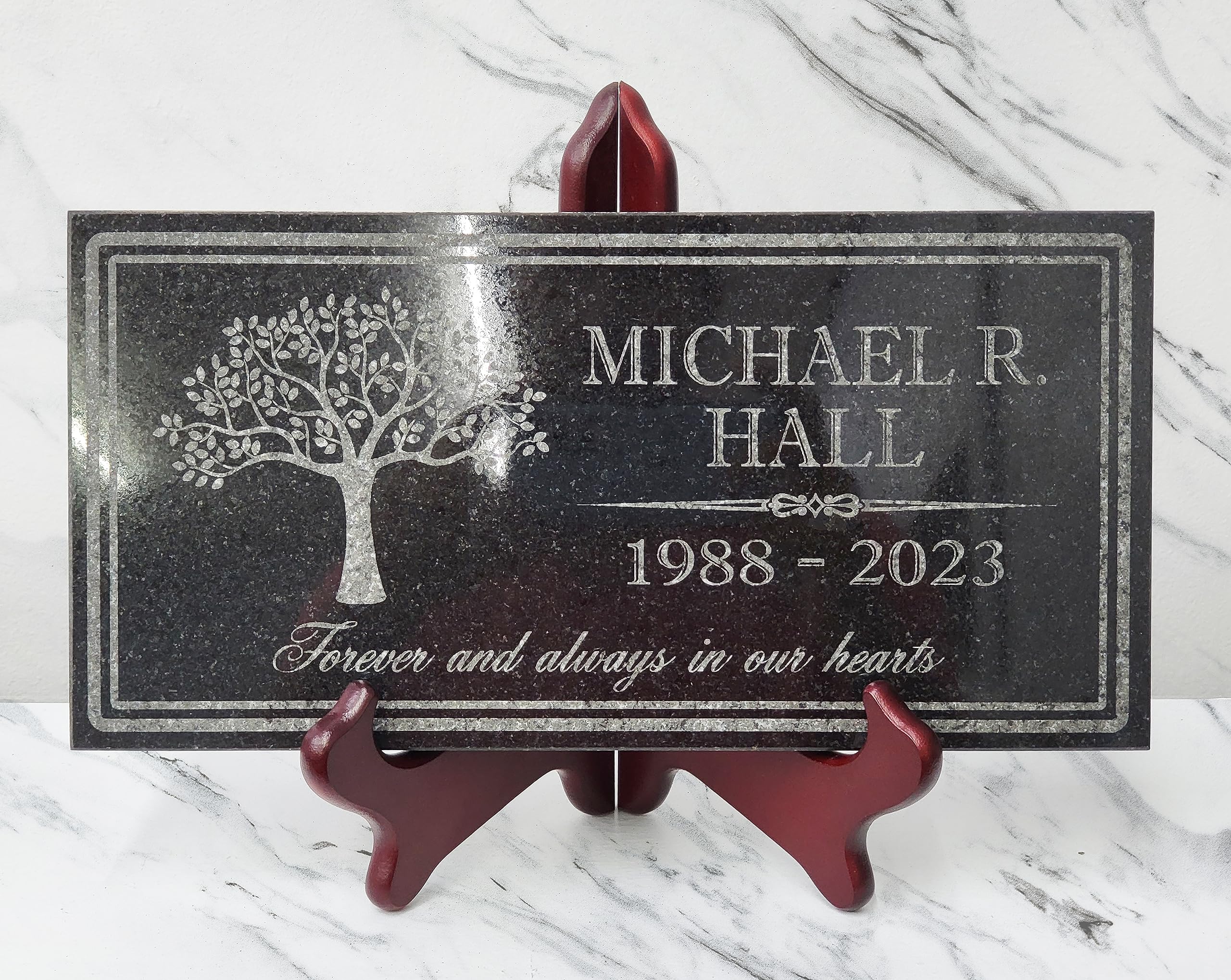 In Loving Memory Personalized Granite Memorial Stone Sympathy Remembrance of Dad Mom Child