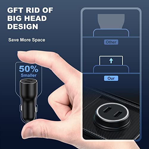 iPhone Car Charger Fast Charging, [Apple MFi Certified] 45w Dual Port USB C Car Charger Adapter with 2Pack 6Ft iPhone Type C Cable for iPhone 14 Pro Max/14 Plus/13/12/11/XS/XR/X/8