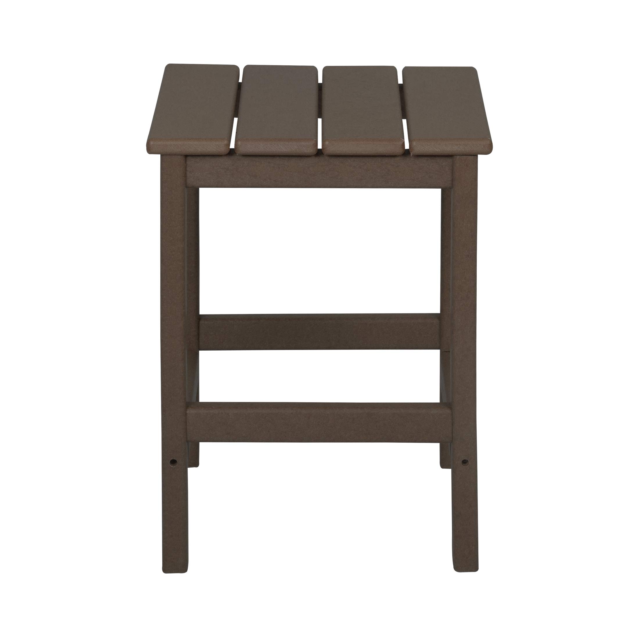 WestinTrends Malibu 3-Pieces Outdoor Table Set, Includes 1 Coffee Table and 2 Side Table, All Weather Poly Lumber Adirondack Patio Furniture Set, Dark Brown