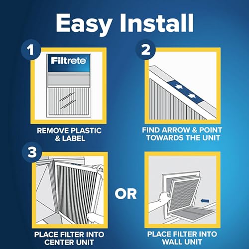 Filtrete 20x25x4 Air Filter, MPR 1000, MERV 11, Allergen Defense 12-Month Deep Pleated 4-Inch Air Filters, 2 Filters