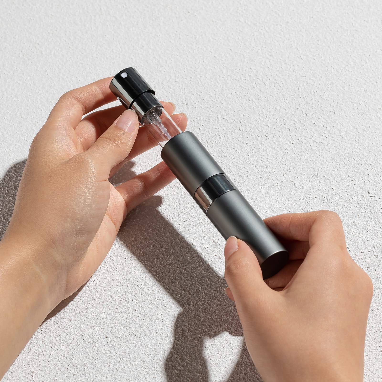 owlyee Perfume Atomizer (8ML) Travel Cologne Spray Bottle, Empty Sprayer Dispenser (Space Grey, 2PCS)…