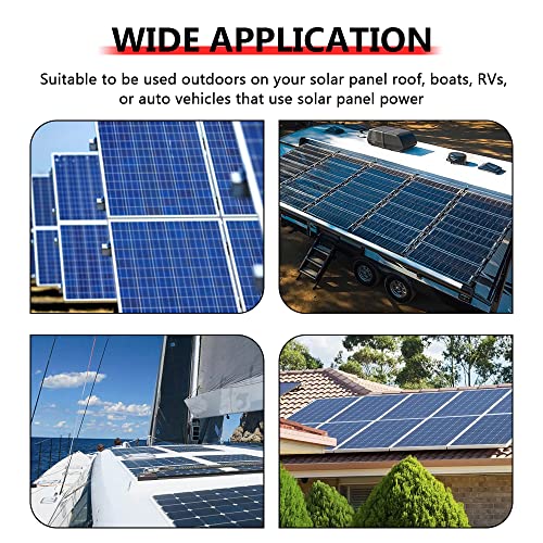 KEDAKEJI Solar Panel Extension Cable - 10 Feet 12AWG Solar Extension Cable with Female and Male Connector Solar Panel Wiring Wire Adapter (10FT Red + 10FT Black)