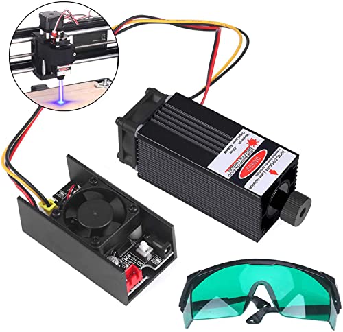 MYSWEETY 445nm 5.5W / 5500w Module Kit, Engraving Module Kit for CNC Router Machine DIY Engraver 1610-Pro/1810-Pro/3018/3018-Pro/3018 Pro-M/3018 Max