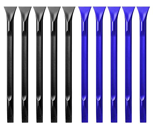 Plastic Scraper Tool, Pack of 10, Carbon Fiber Multi-Purpose Scraper Non-Scratch Cleaning Tool for Tight Spaces, Crevices, Most Surfaces Perfect to Remove Stickers, Labels, Dirt, Etc (A)