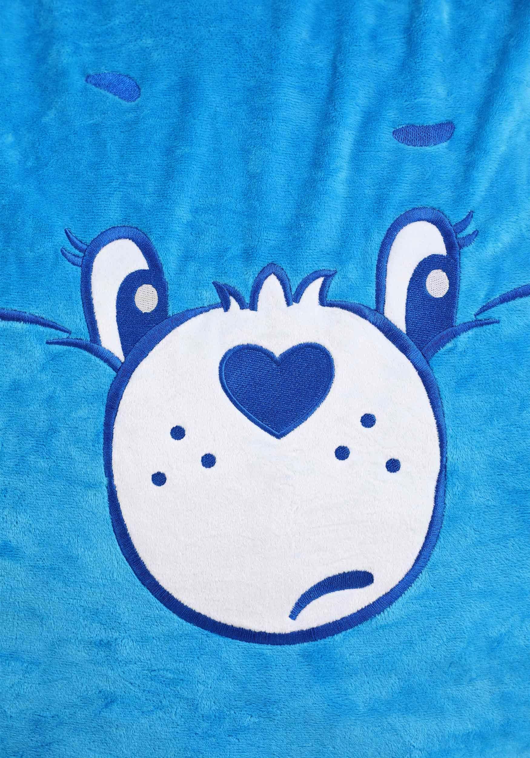 Fun Costumes Care Bears Grumpy Bear Plush Pouf Decoration, Super Soft Cushioned Blue Bean Bag Chair, Home & Bedroom Ottoman Decor ST